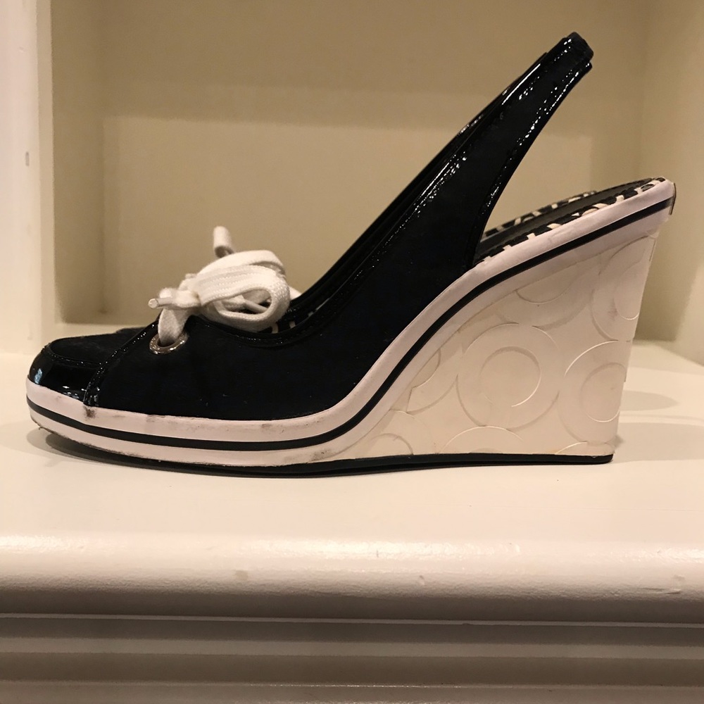 Coach Sling Back Wedge - Gem